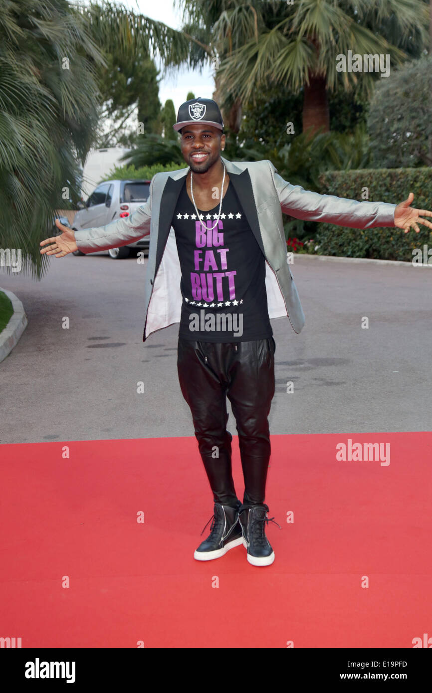 Monte Carlo, Monaco. 27th May, 2014. US singer songwriter Jason Derulo ...