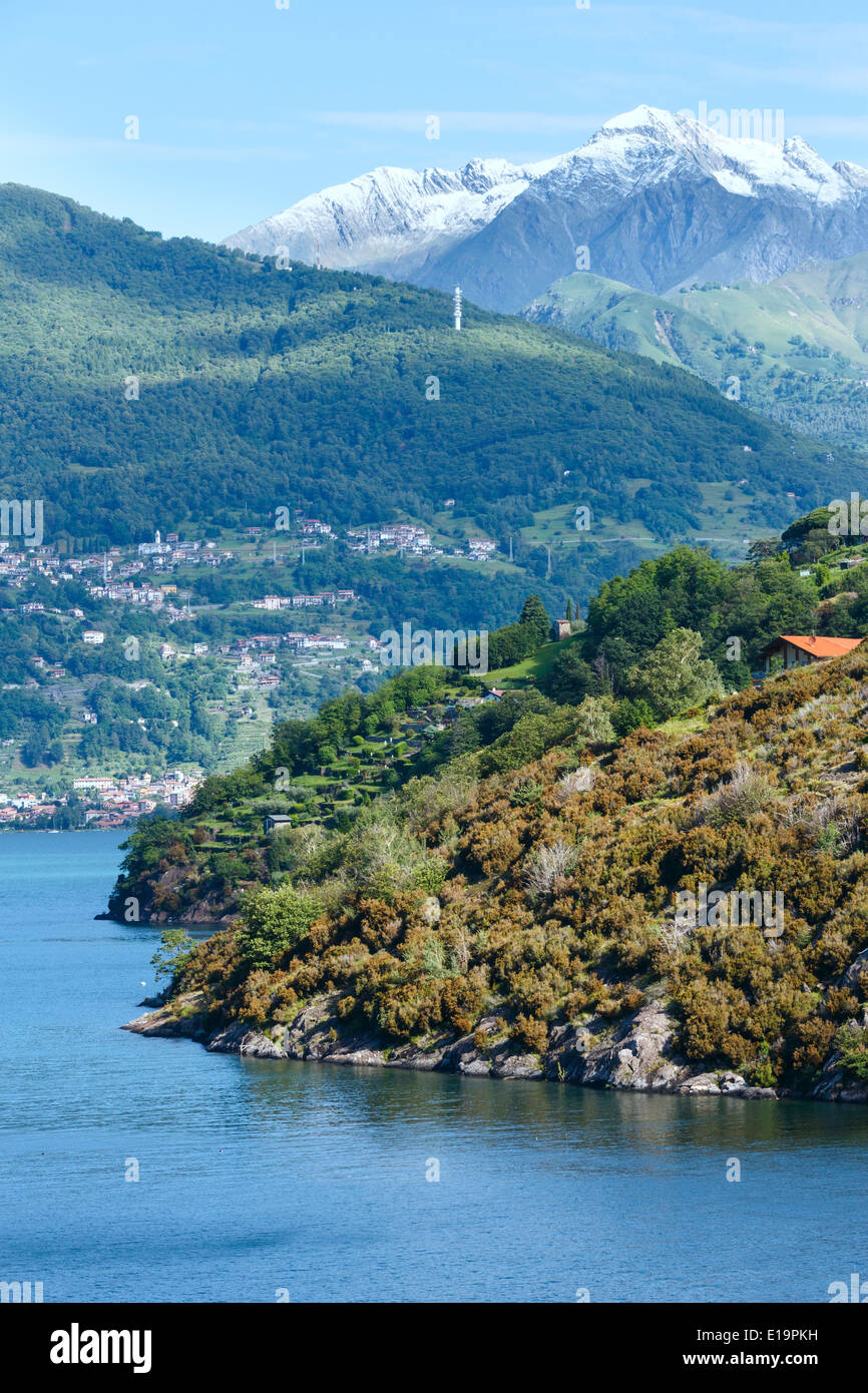 Lake Como (Italy) summer view from shore Stock Photo - Alamy