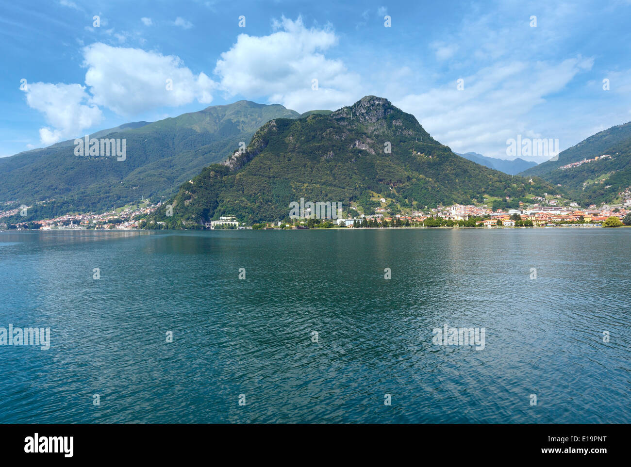 Lake Como (Italy) summer view from ship board Stock Photo - Alamy