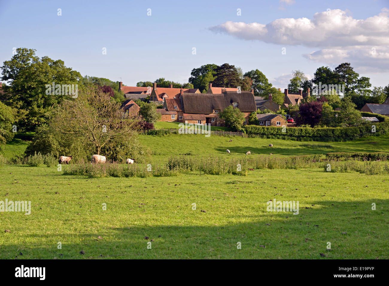 The village of Upper Harlestone Northamptonshire Stock Photo - Alamy