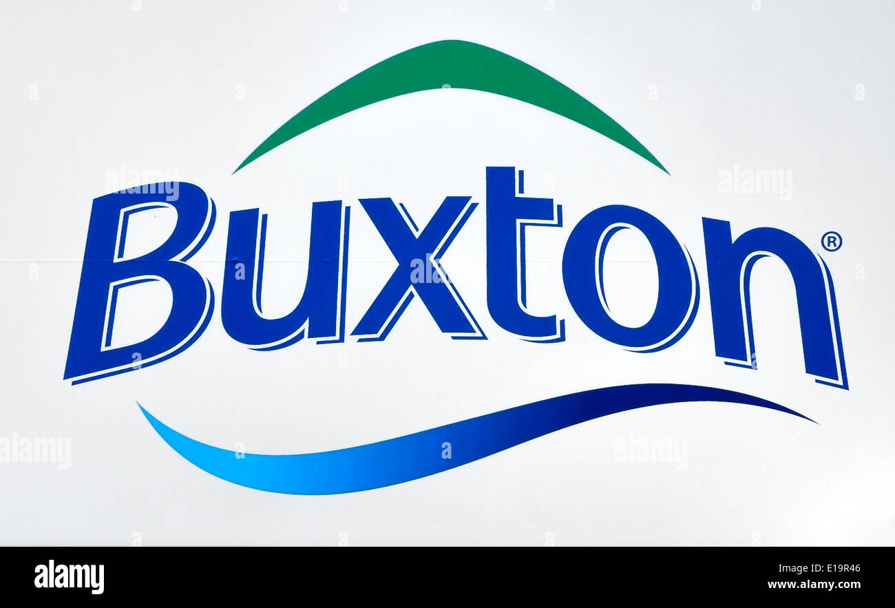 Buxton water sign Derbyshire England UK Stock Photo - Alamy