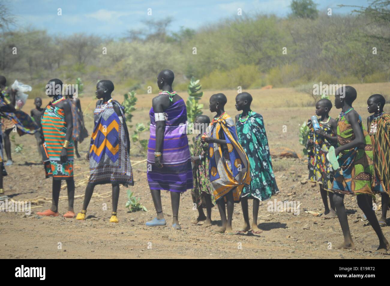 May 24, 2014 - Kapoeta, South Sudan, Africa - Toposa people live in the ...