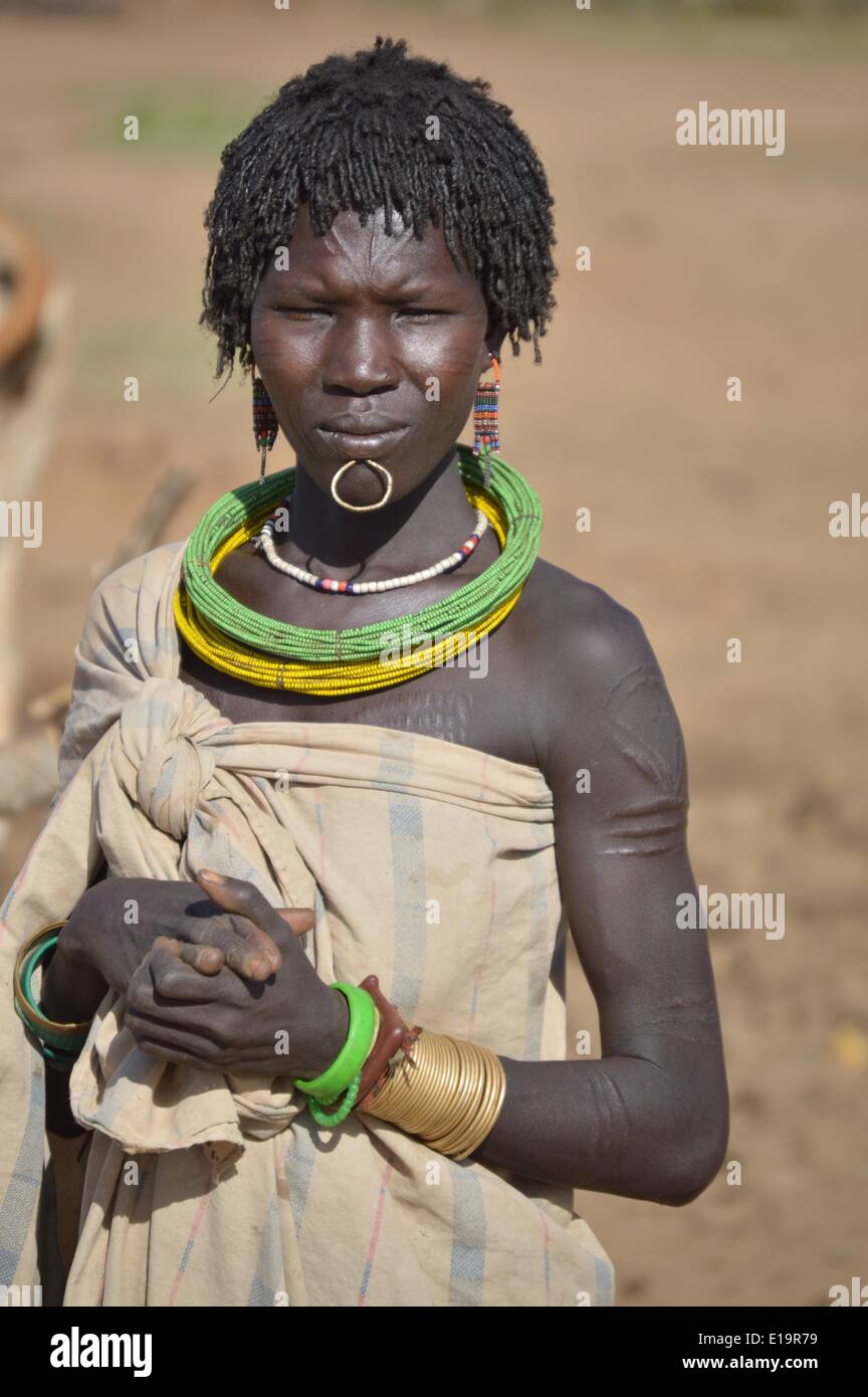 May 24, 2014 - Kapoeta, South Sudan, Africa - Toposa people live in the ...