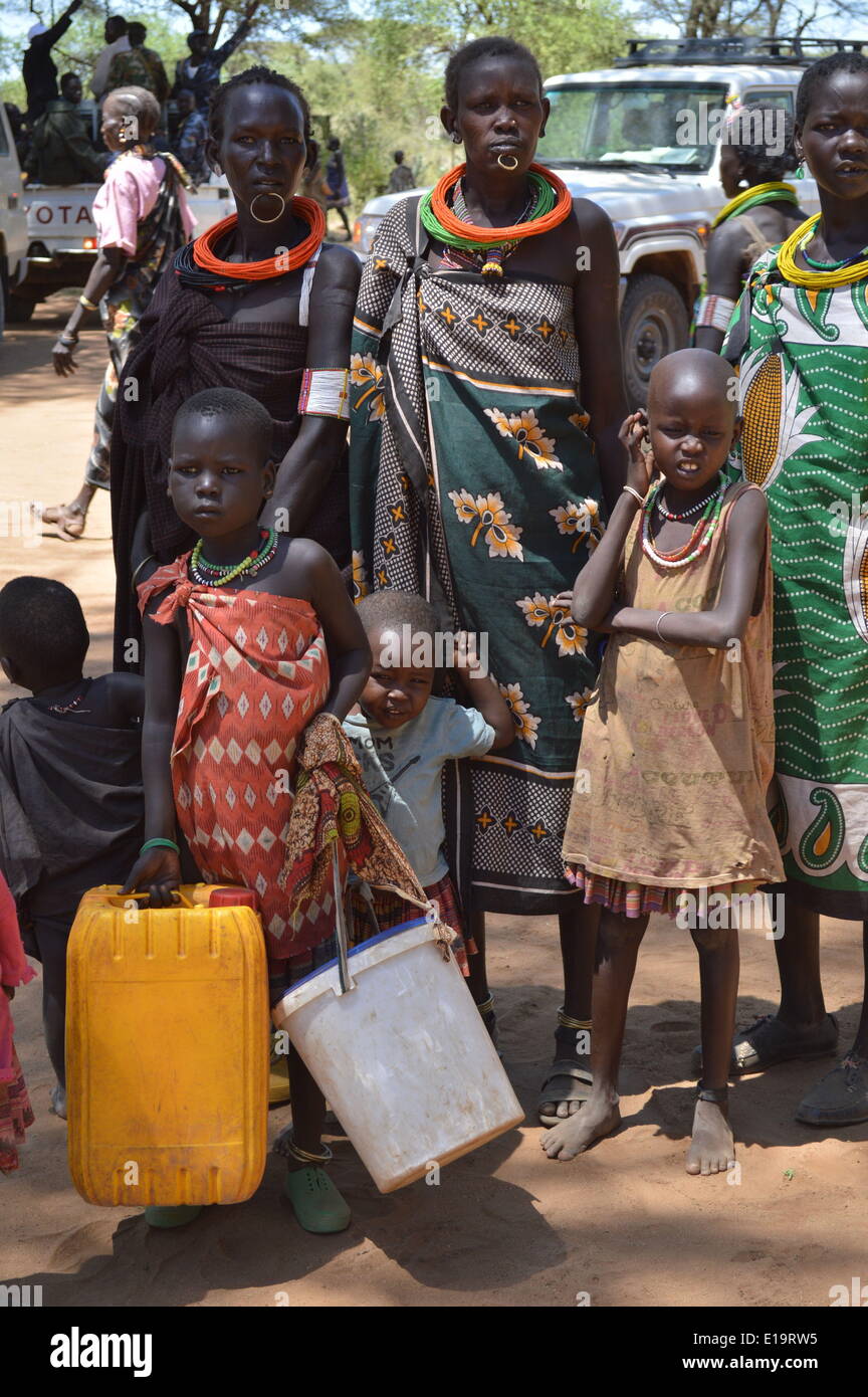 May 24, 2014 - Kapoeta, South Sudan, Africa - Toposa people live in the ...