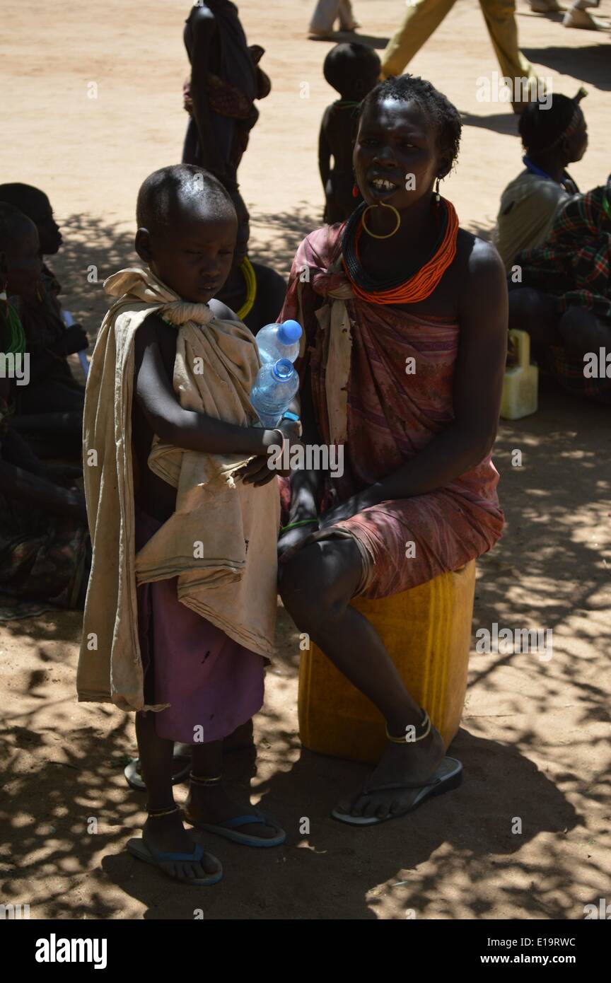 May 24, 2014 - Kapoeta, South Sudan, Africa - Toposa people live in the ...