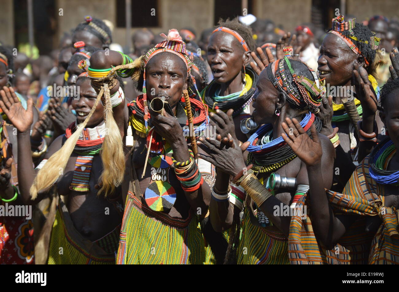May 24, 2014 - Kapoeta, South Sudan, Africa - Toposa people live in the ...