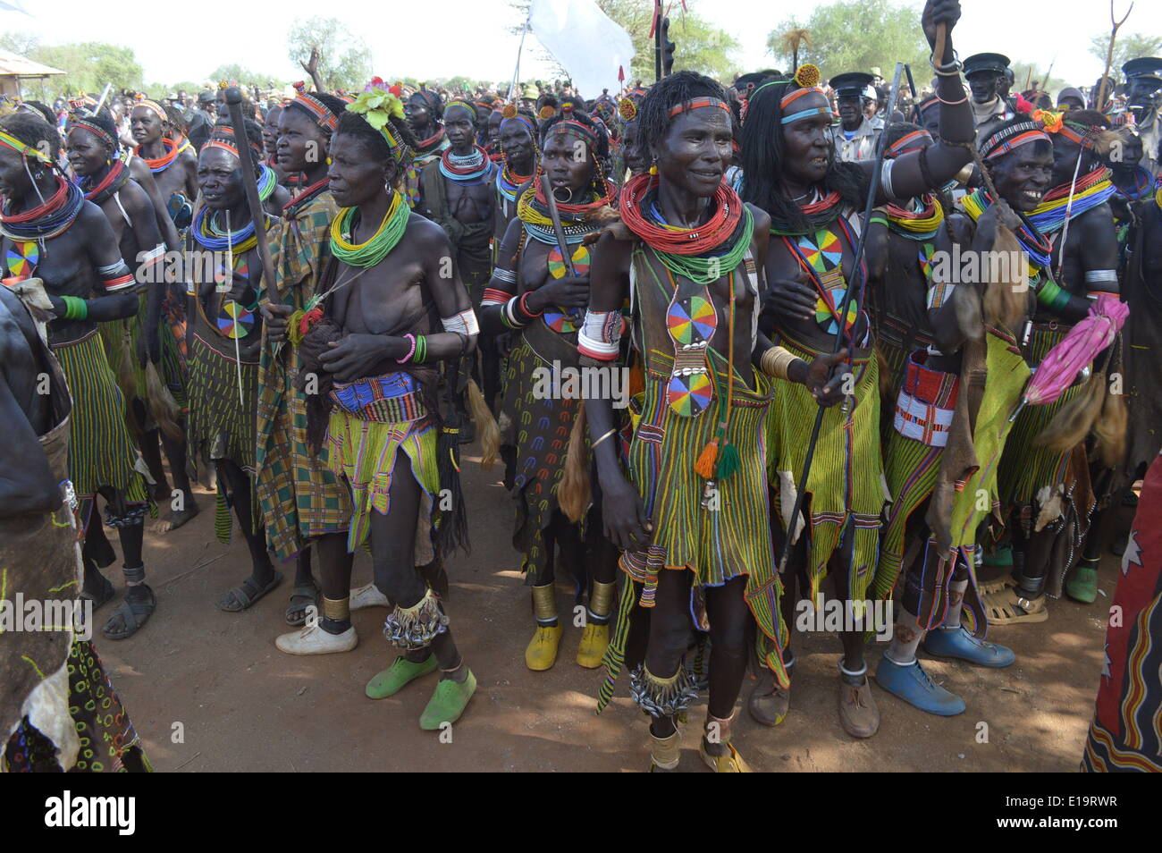 May 24, 2014 - Kapoeta, South Sudan, Africa - Toposa people live in ...