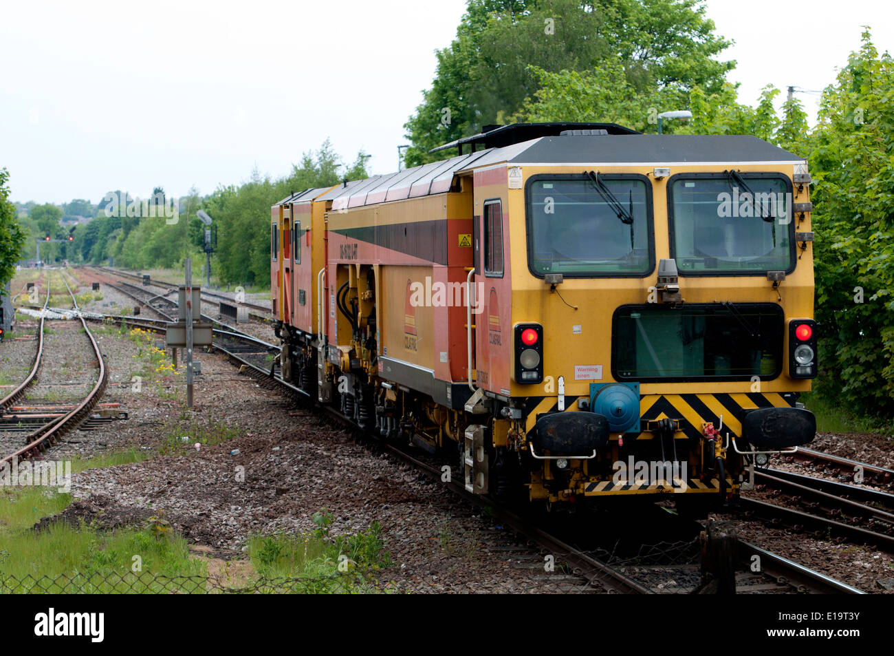 Colas Rail line tamper DR 73806 "Karine" at Stourbridge Junction, West ...