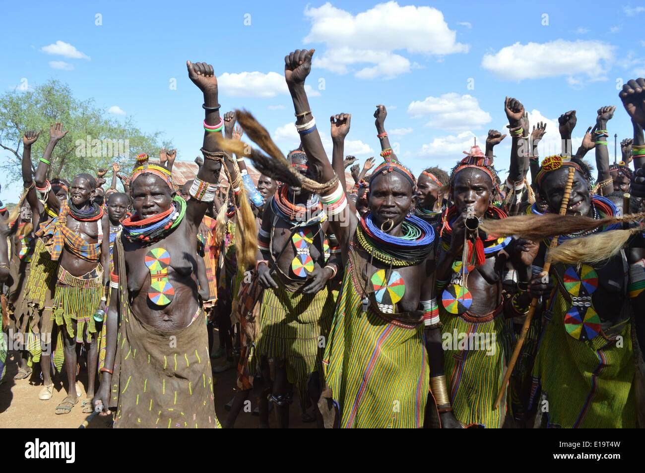 May 24, 2014 - Kapoeta, South Sudan, Africa - Toposa people live in the ...