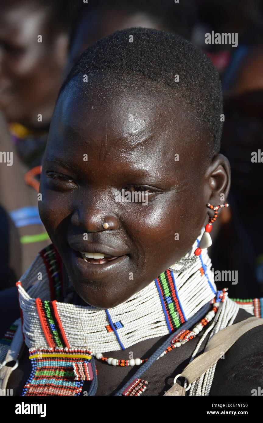 May 24, 2014 - Kapoeta, South Sudan, Africa - Toposa people live in the ...