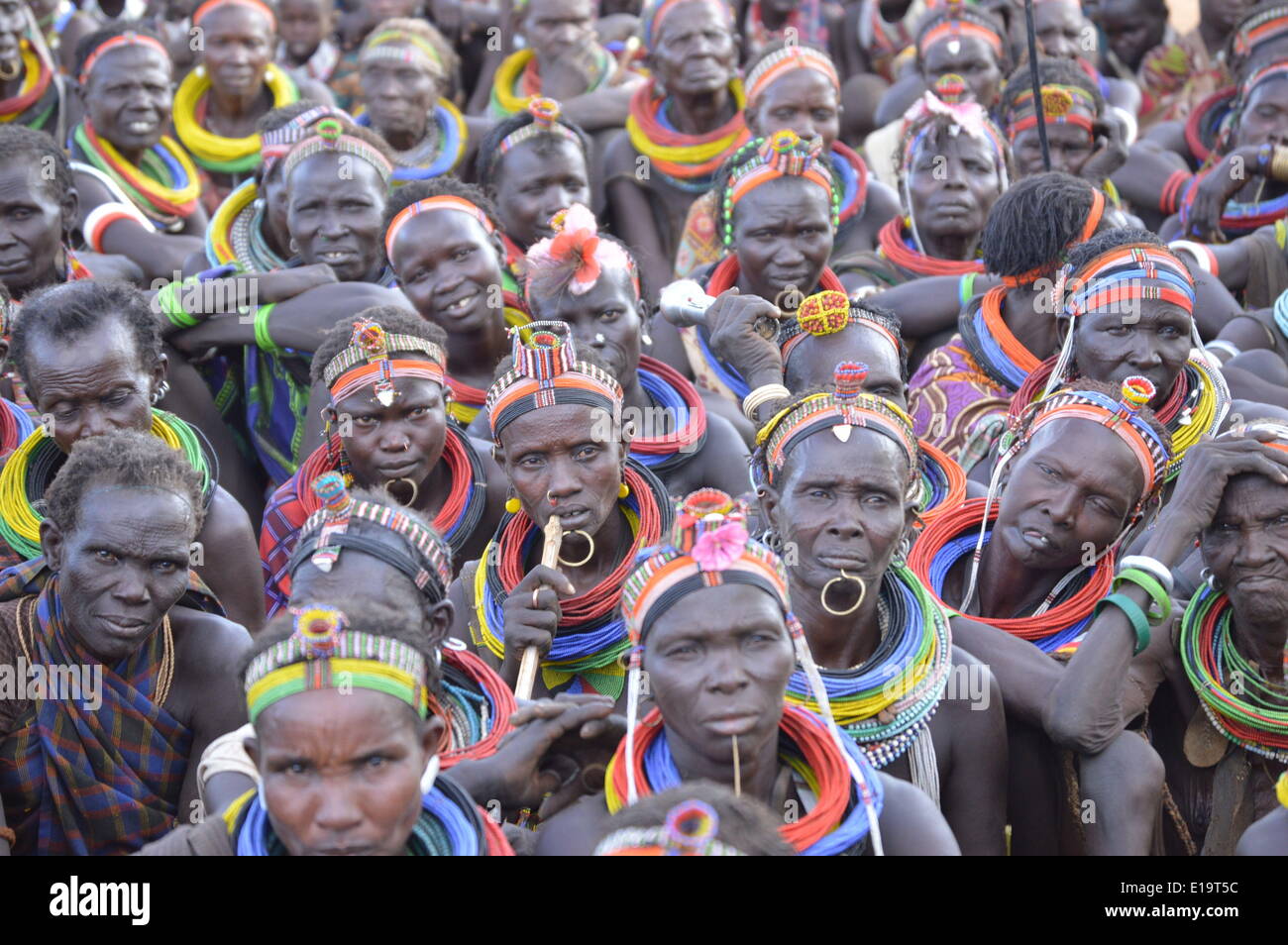 May 24, 2014 - Kapoeta, South Sudan, Africa - Toposa people live in the ...