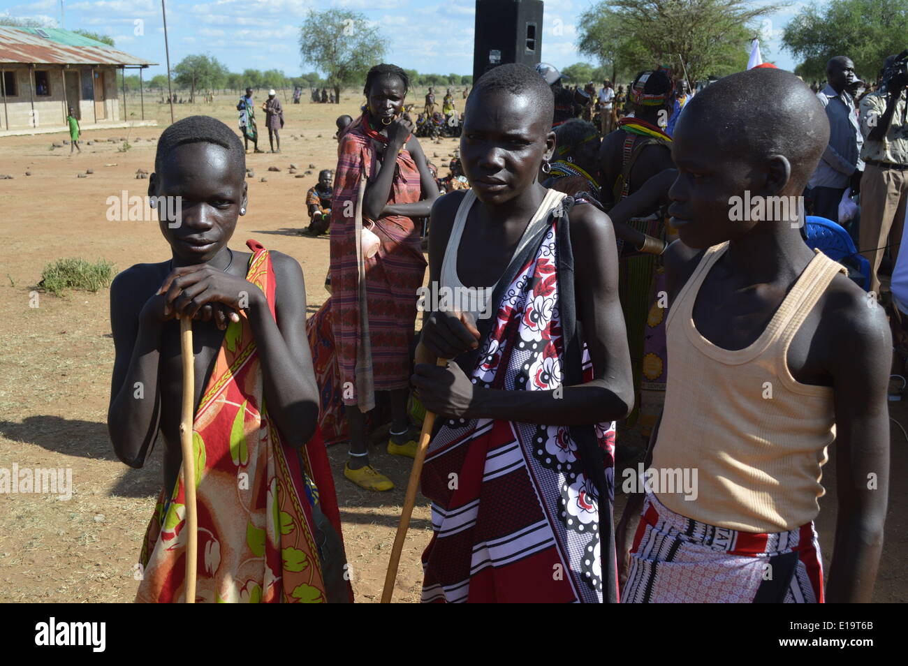 May 24, 2014 - Kapoeta, South Sudan, Africa - Toposa people live in the ...