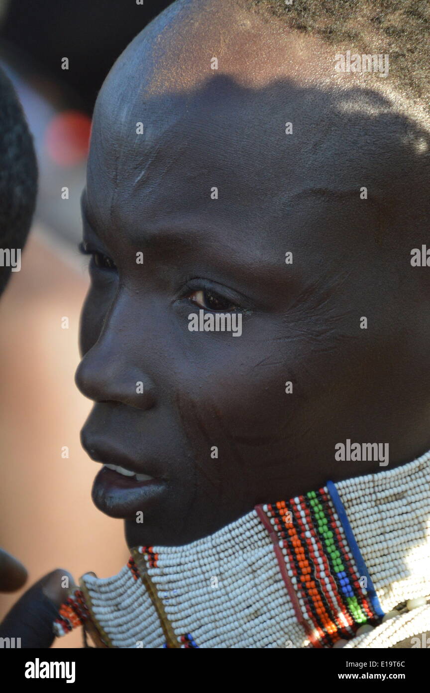 May 24, 2014 - Kapoeta, South Sudan, Africa - Toposa people live in the ...