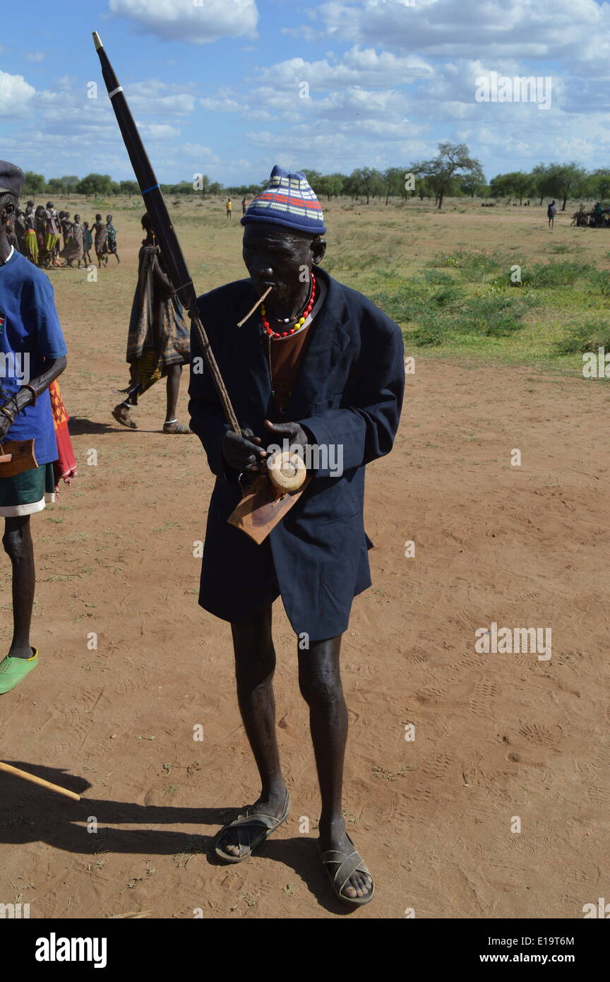 May 24, 2014 - Kapoeta, South Sudan, Africa - Toposa people live in the ...