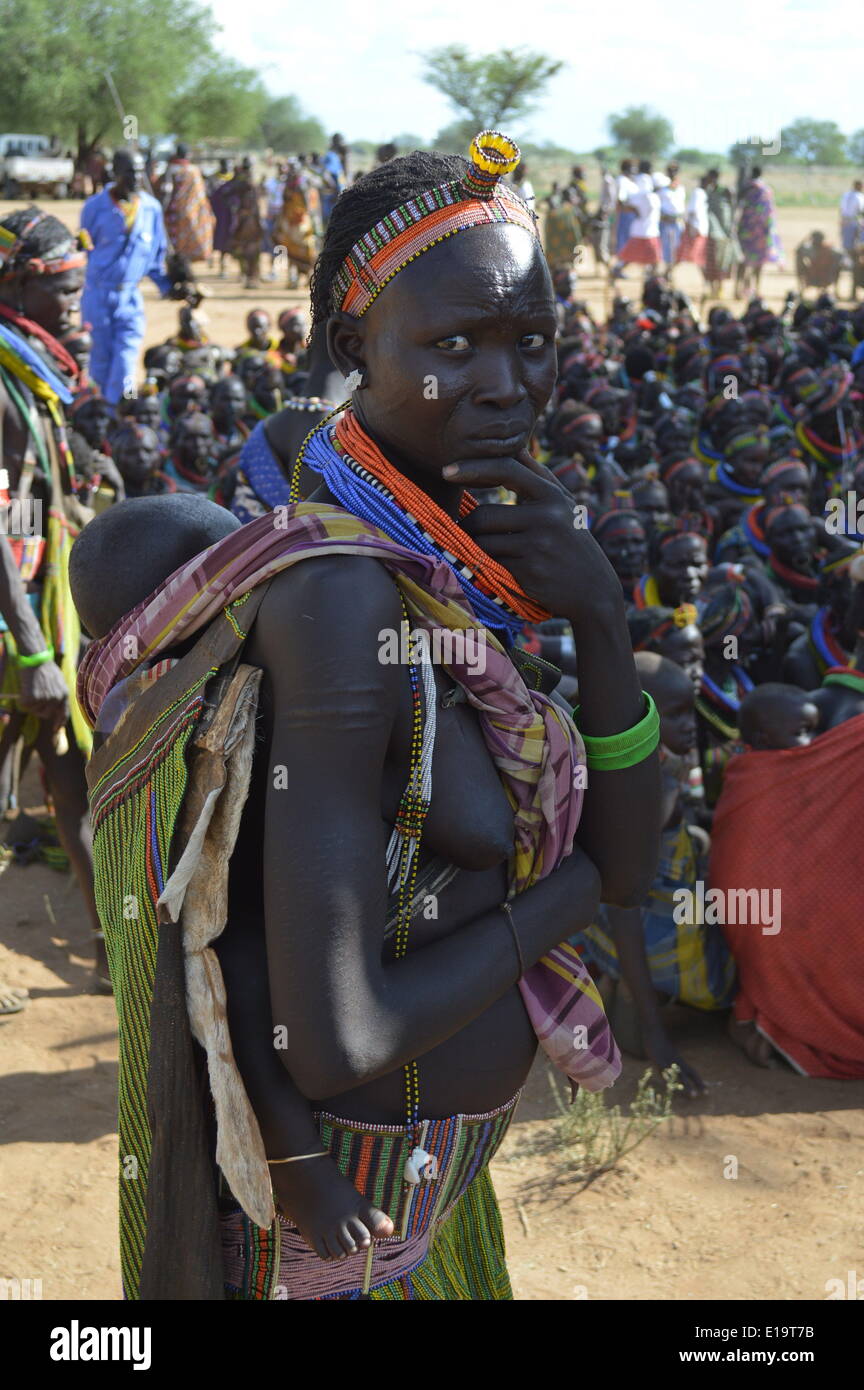 May 24, 2014 - Kapoeta, South Sudan, Africa - Toposa people live in the ...