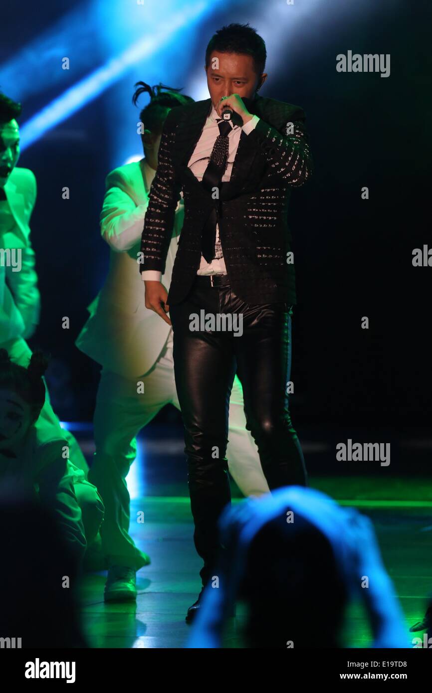 Monte Carlo, Monaco. 27th May, 2014. Chinese singer Han Geng performs ...