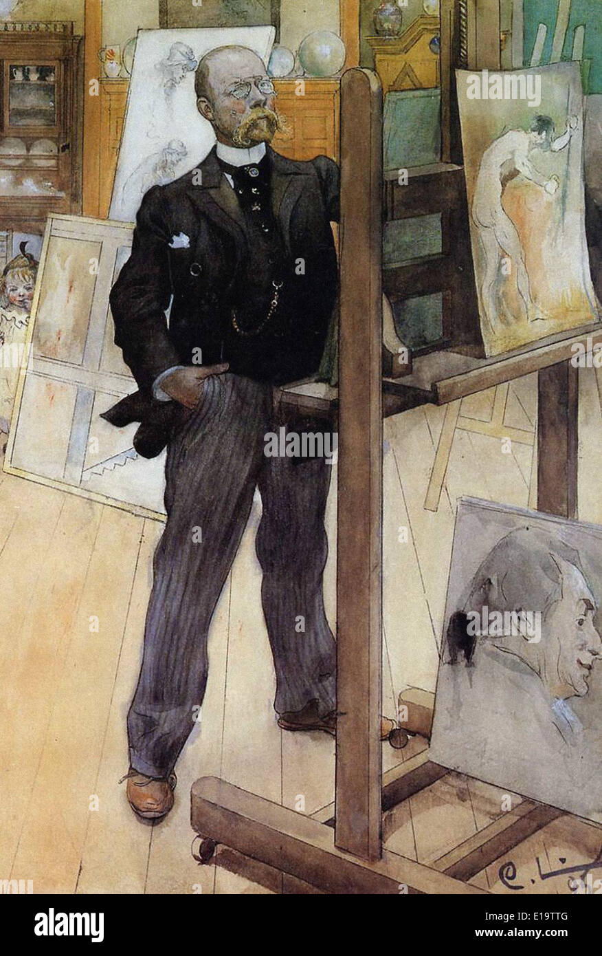 Carl Larsson Self Portrait Stock Photo - Alamy