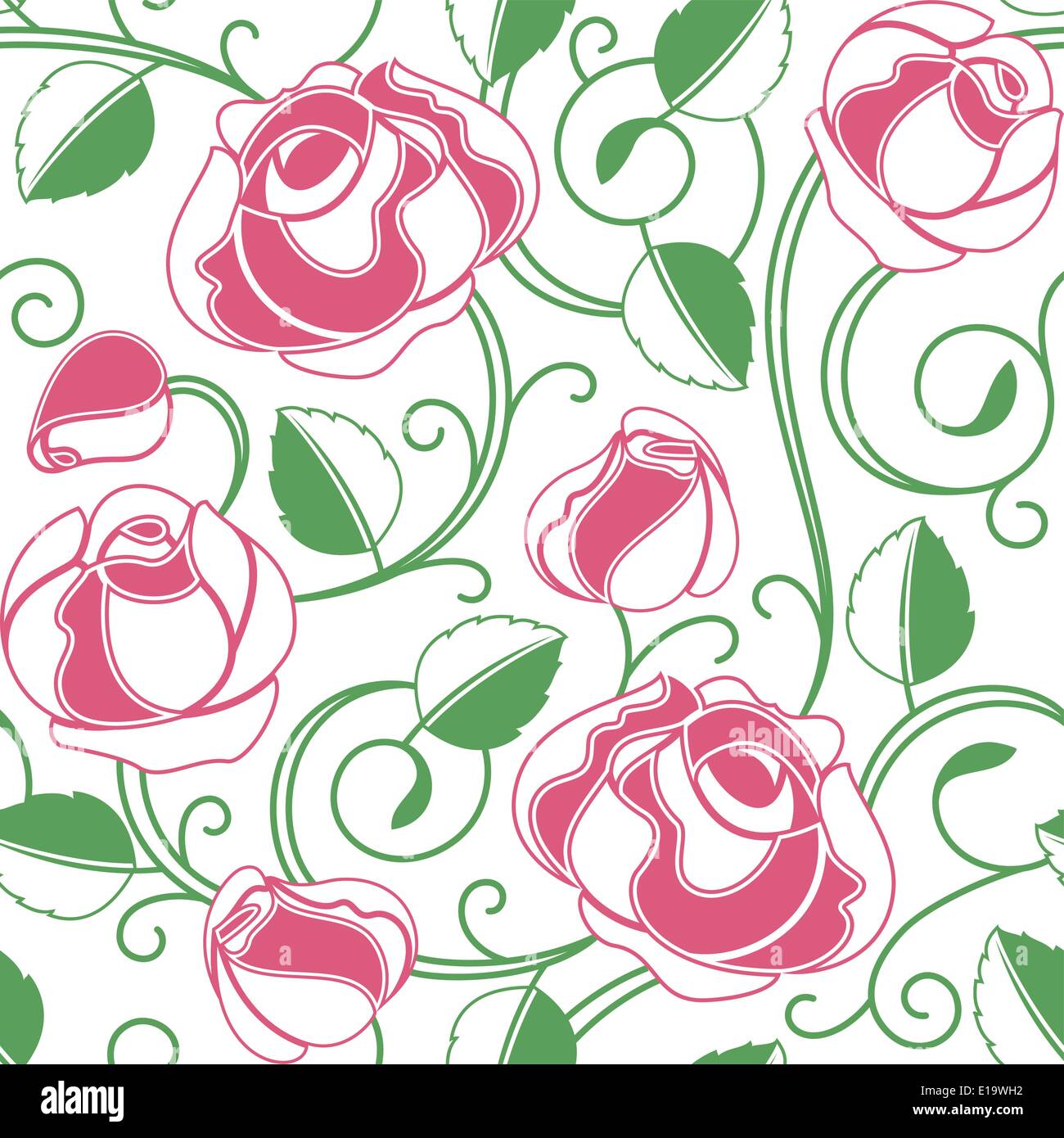 Background seamless roses pattern, vector Stock Vector Image & Art - Alamy