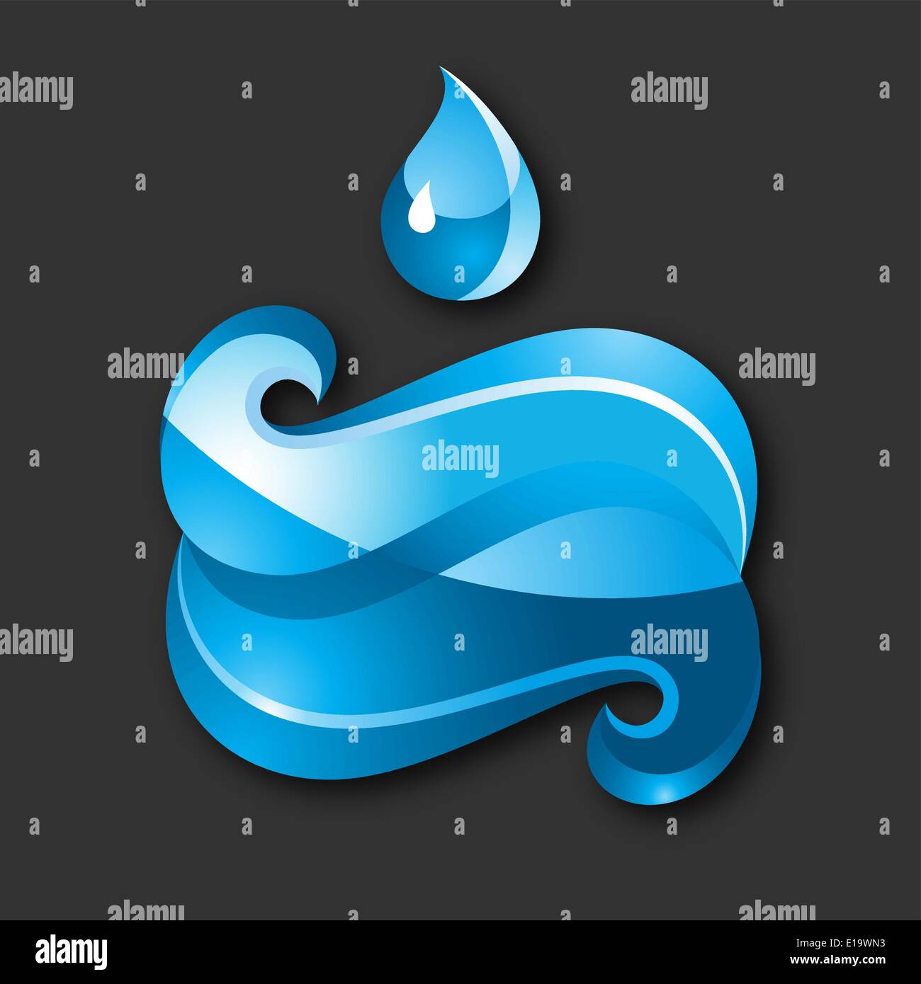 Blue Sign Water icons-gray background Stock Vector Image & Art - Alamy
