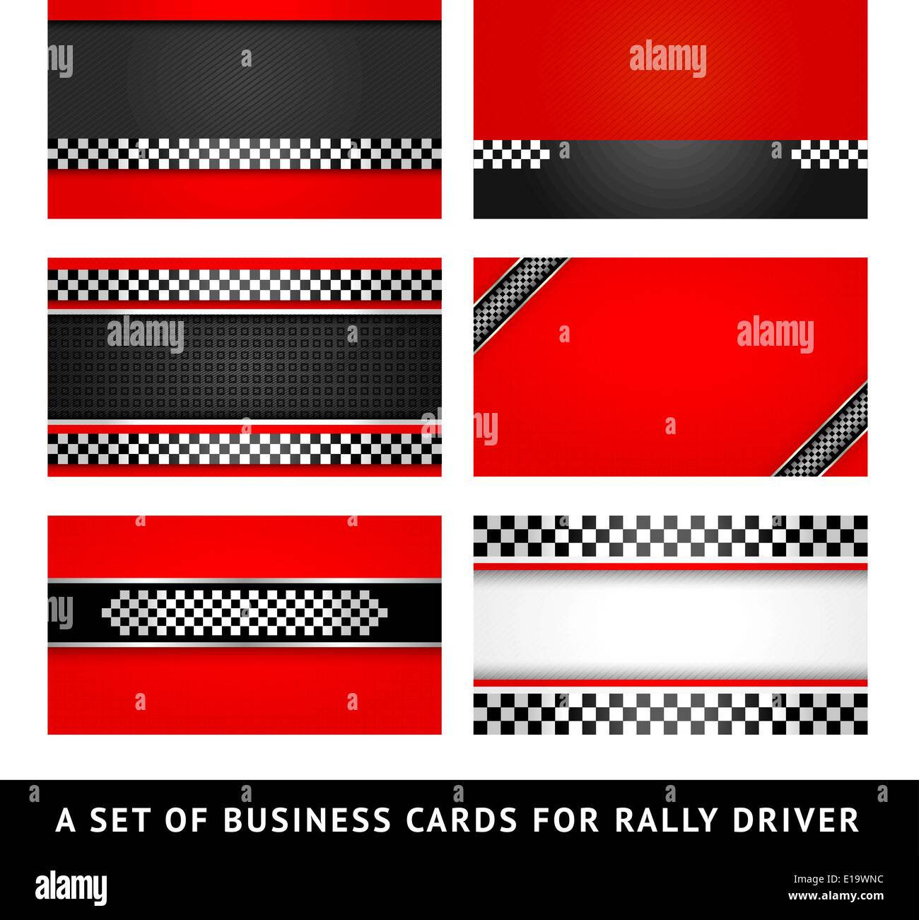 Business card - set rally driver templates Stock Vector Image & Art - Alamy