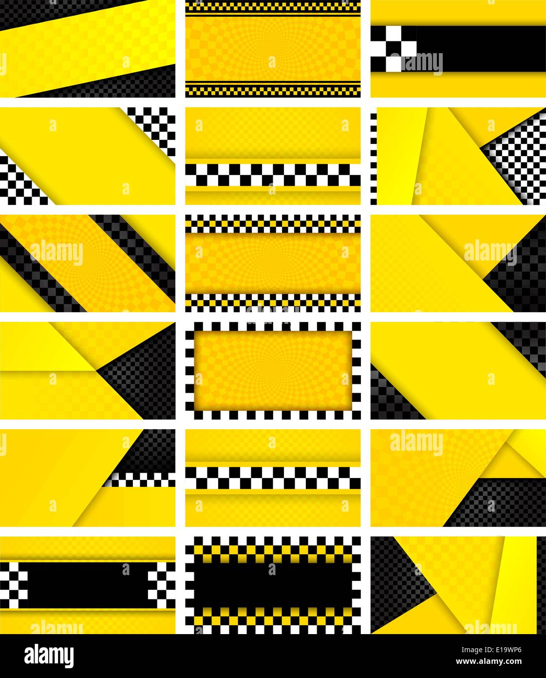 Business card taxi, 18 backgrounds. Vector illustration 10eps Stock ...