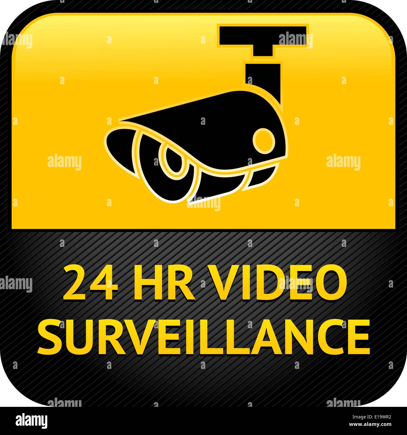 Warning Sticker for Security Alarm CCTV Camera Surveillance Stock ...