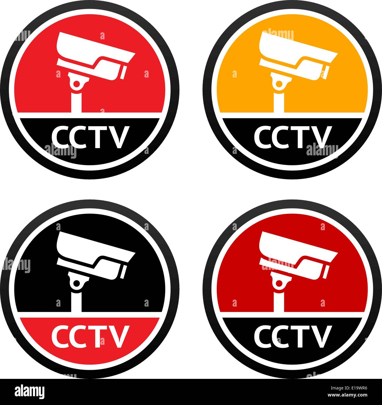 CCTV pictogram, set sign security camera Stock Vector Image & Art - Alamy