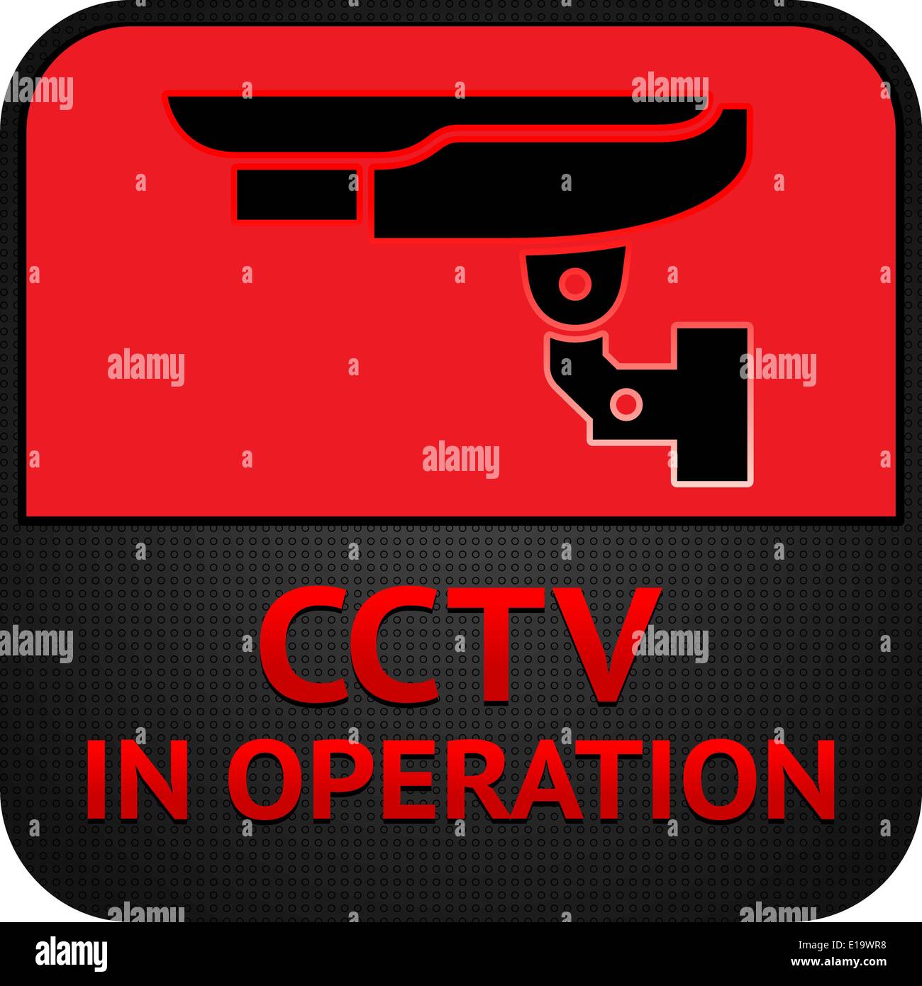 Warning Sticker for Security Alarm CCTV Camera Surveillance Stock ...