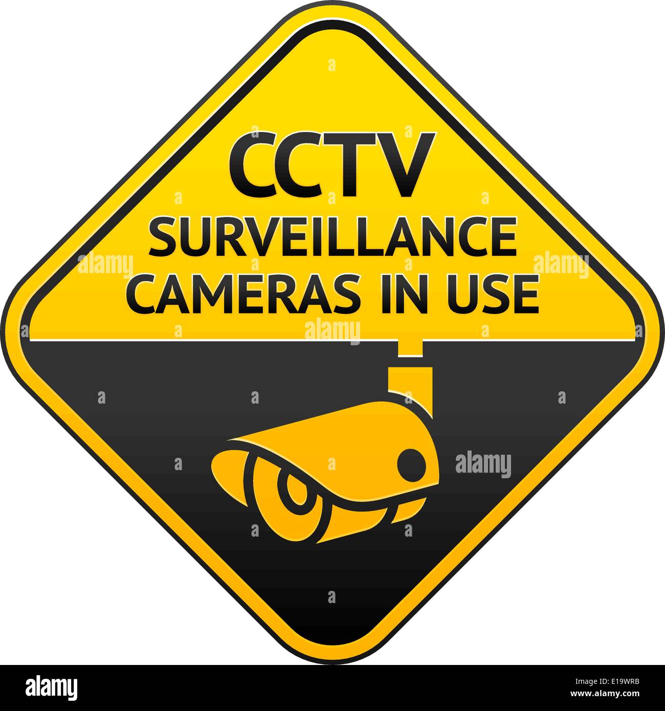 Warning Sticker for Security Alarm CCTV Camera Surveillance Stock ...