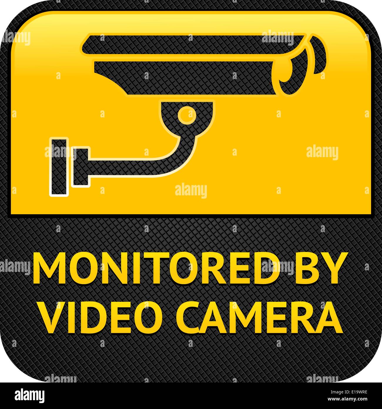 Warning Sticker for Security Alarm CCTV Camera Surveillance Stock ...