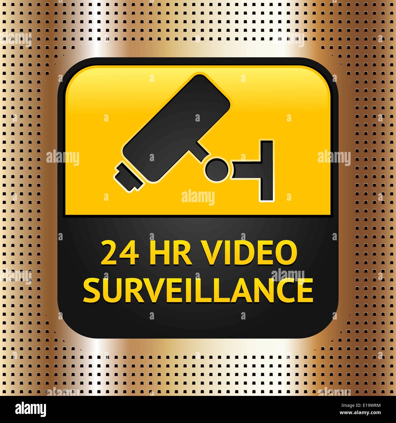 CCTV symbol on a golden metallic background Stock Vector Image & Art ...