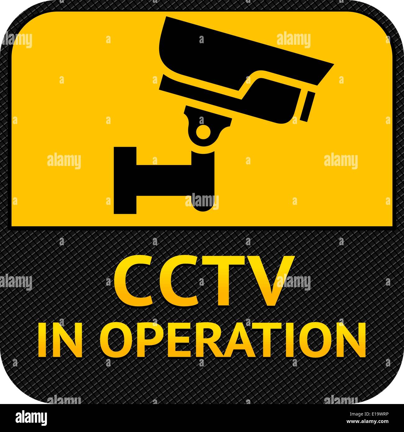 Warning Sticker for Security Alarm CCTV Camera Surveillance Stock ...