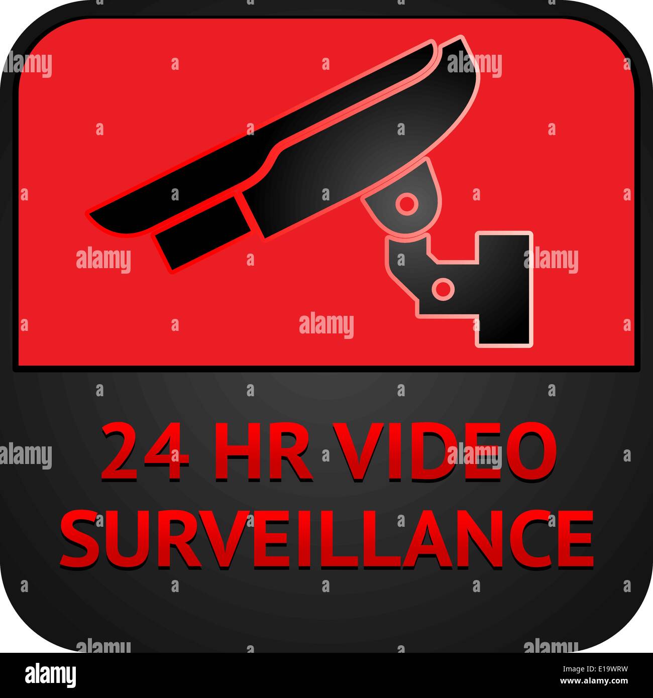Warning Sticker for Security Alarm CCTV Camera Surveillance Stock ...