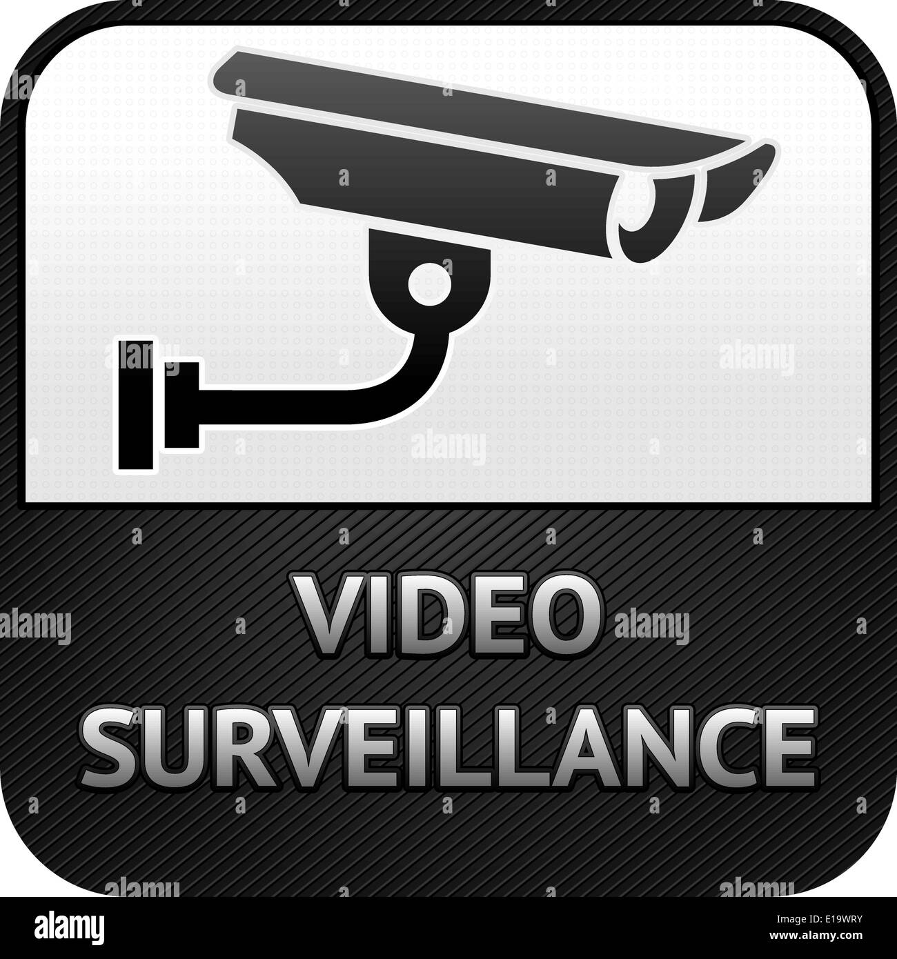 Warning Sticker for Security Alarm CCTV Camera Surveillance Stock ...