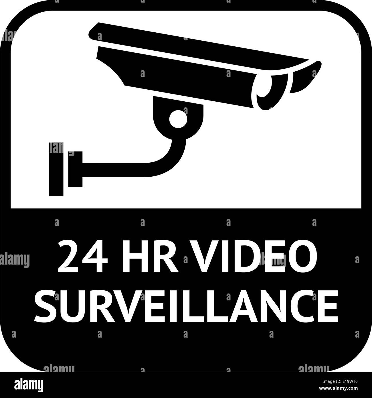 Warning Sticker for Security Alarm CCTV Camera Surveillance Stock ...