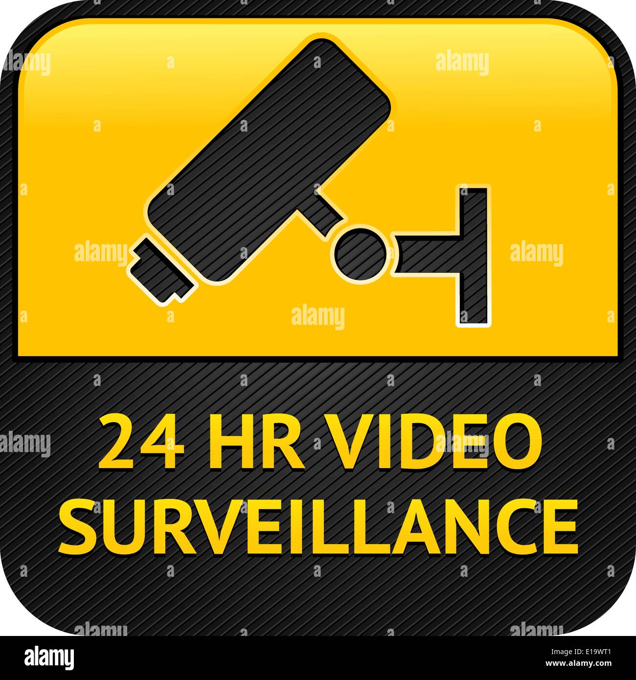 Warning Sticker for Security Alarm CCTV Camera Surveillance Stock ...