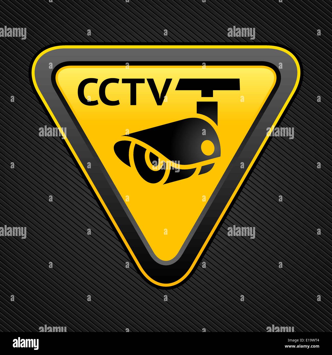 Warning Sticker for Security Alarm CCTV Camera Surveillance Stock ...