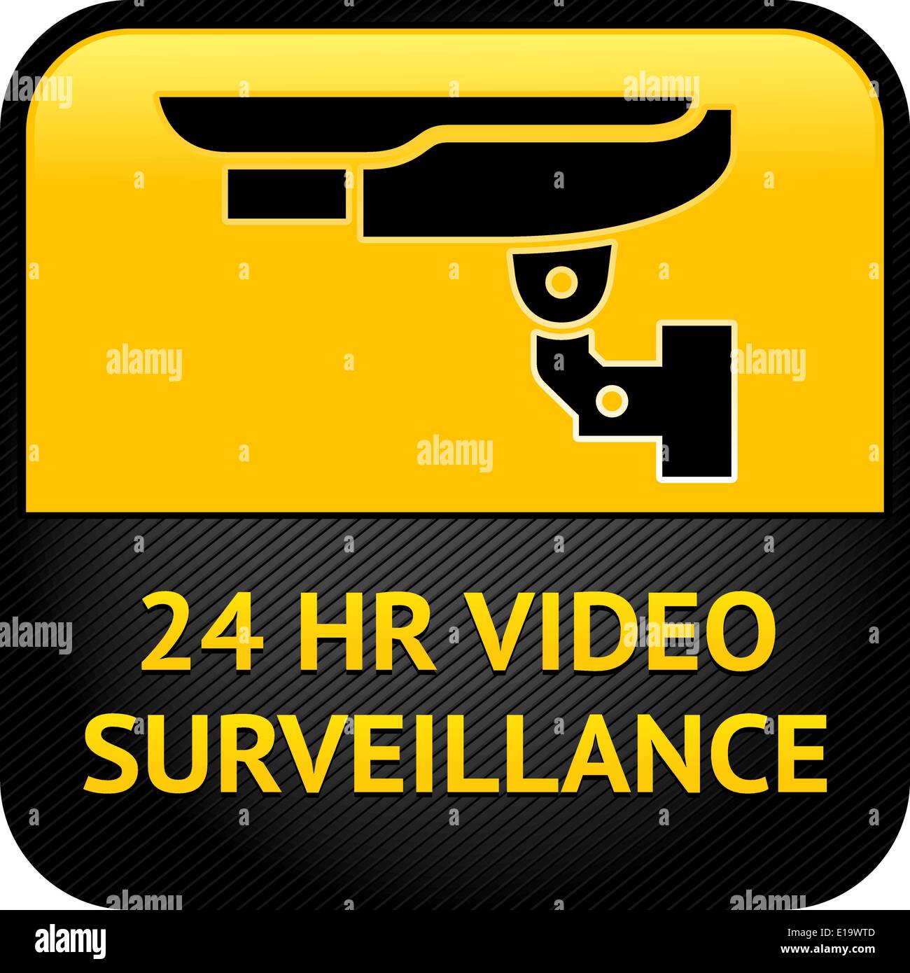 Warning Sticker for Security Alarm CCTV Camera Surveillance Stock ...