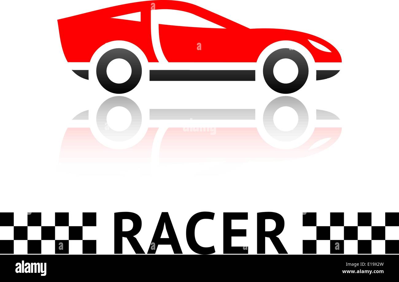 Race red car symbol, vector design element Stock Vector Image & Art - Alamy