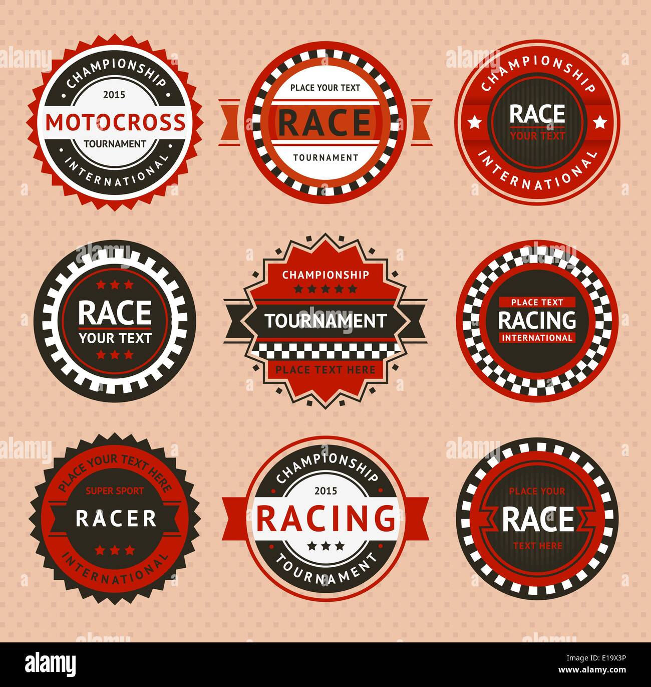 Racing insignia - vintage style, vector illustration Stock Vector Image ...