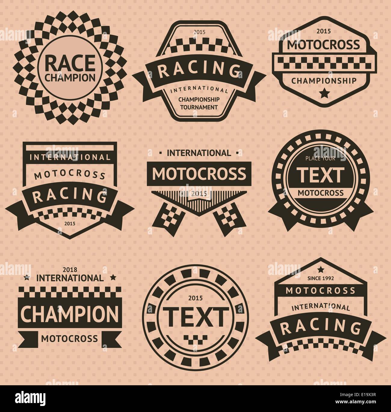Racing insignia set, vintage style Stock Vector Image & Art - Alamy