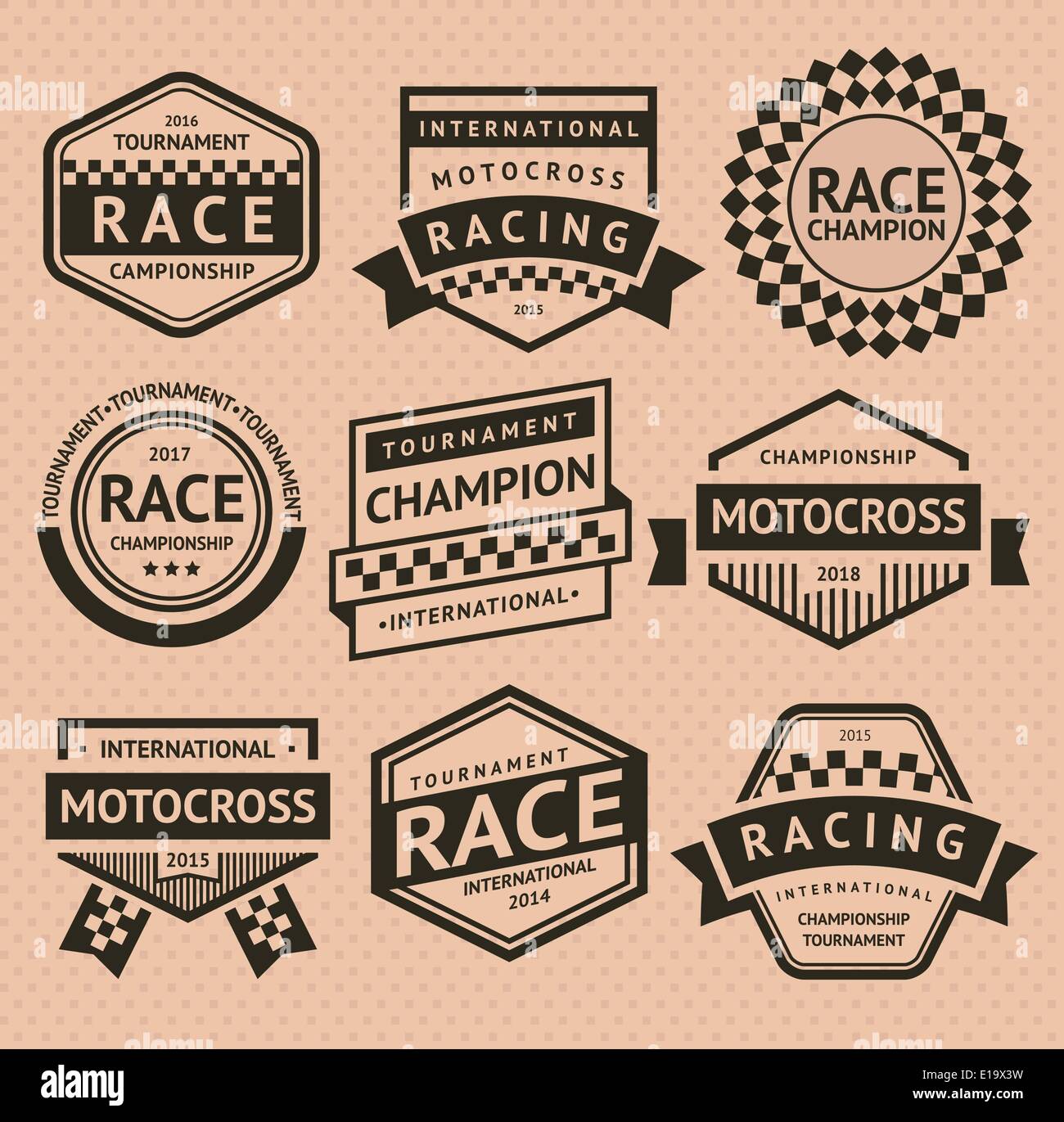 Racing insignia. Vector illustration Stock Vector Image & Art - Alamy