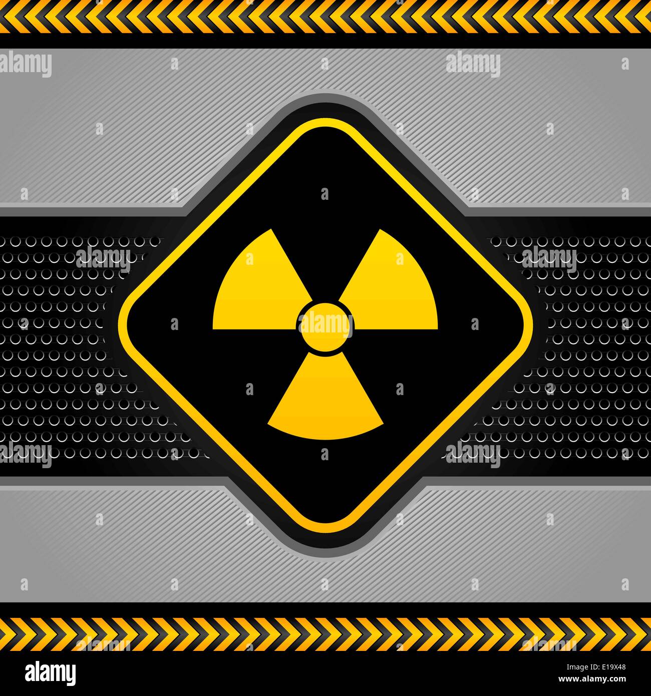 Radioactive symbol, abstract background industrial template Stock ...