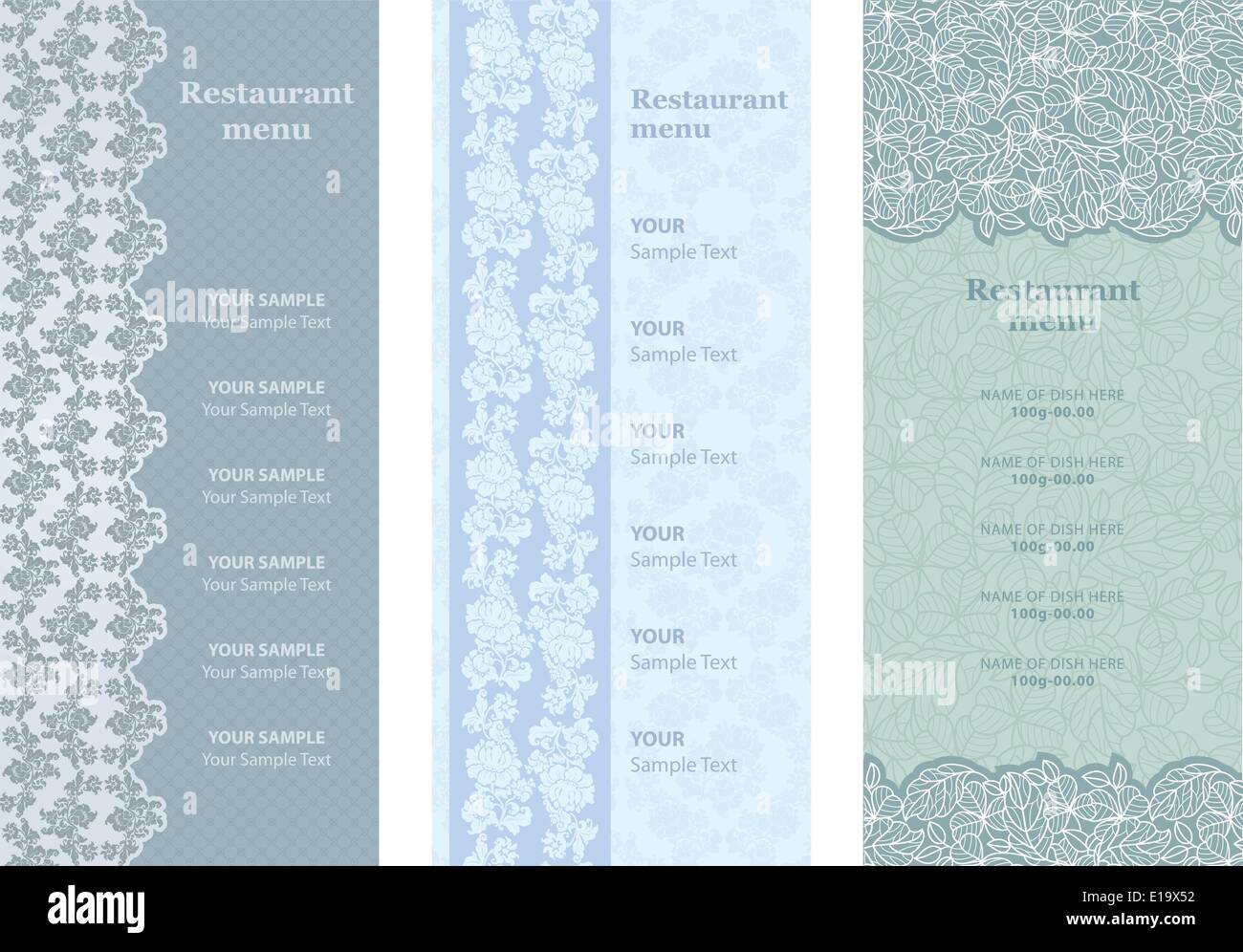 Restaurant menu and ornament-flowers background Stock Vector Image ...