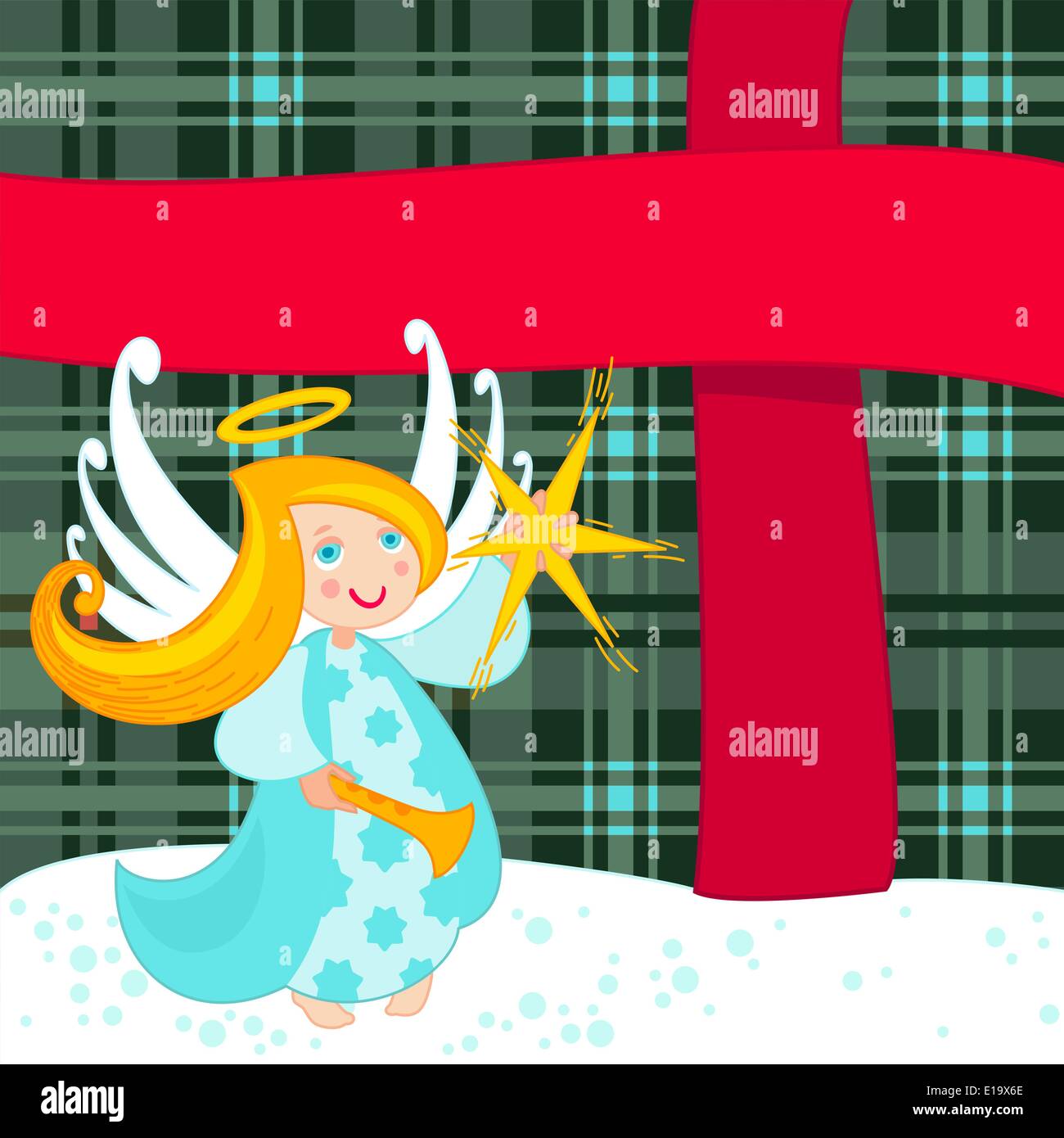 Angel and present Stock Vector Images - Alamy