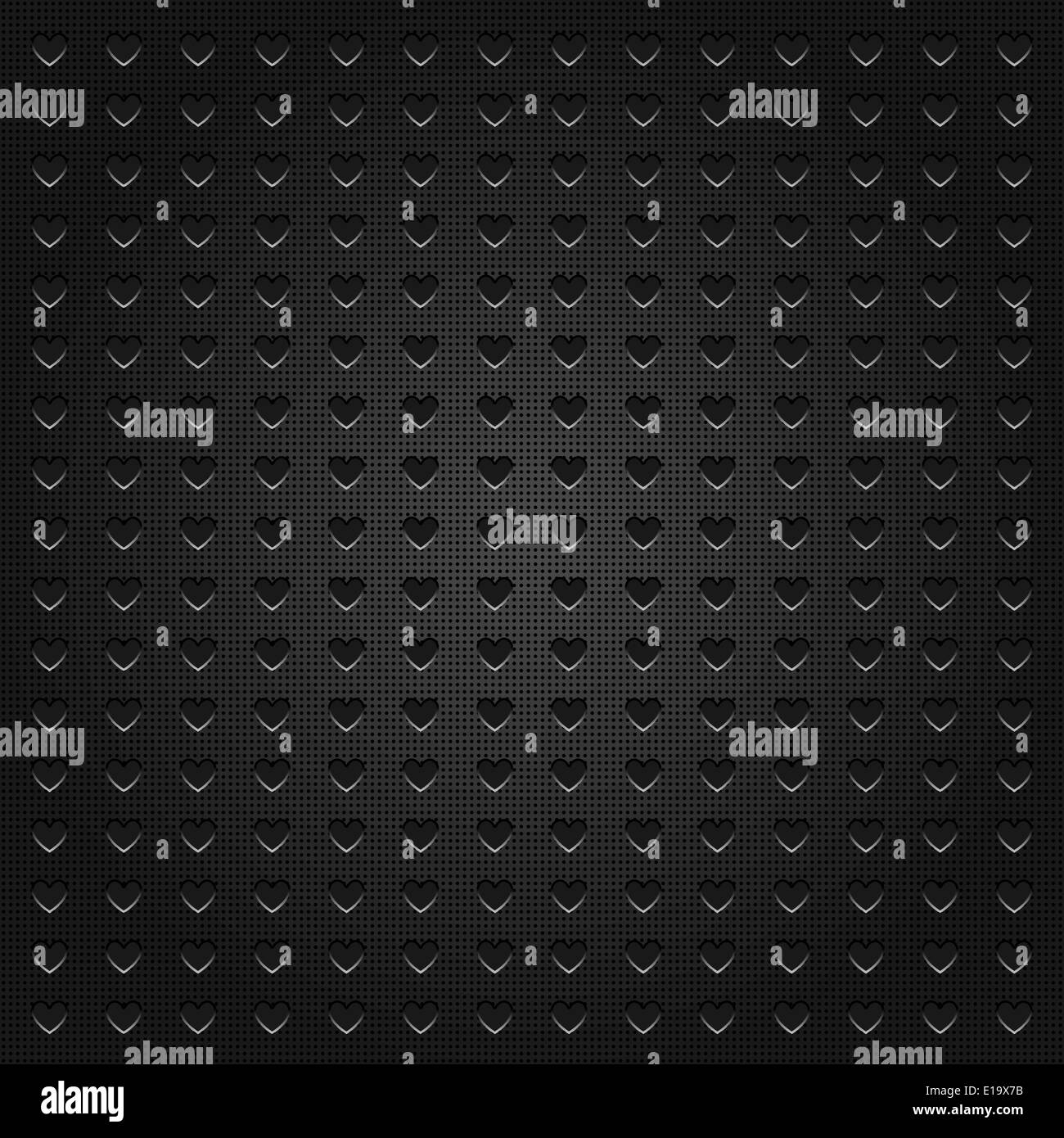 chrome metal surface, background perforated in shape heart Stock Vector ...