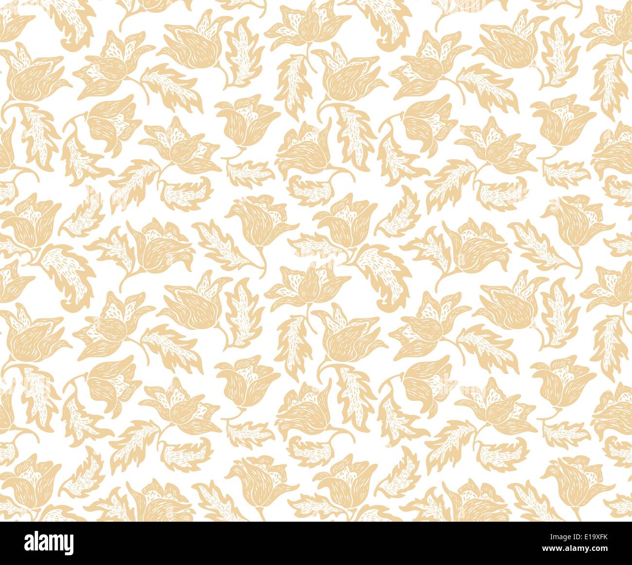 Seamless flowers pattern. Wallpaper, vector Stock Vector Image & Art ...