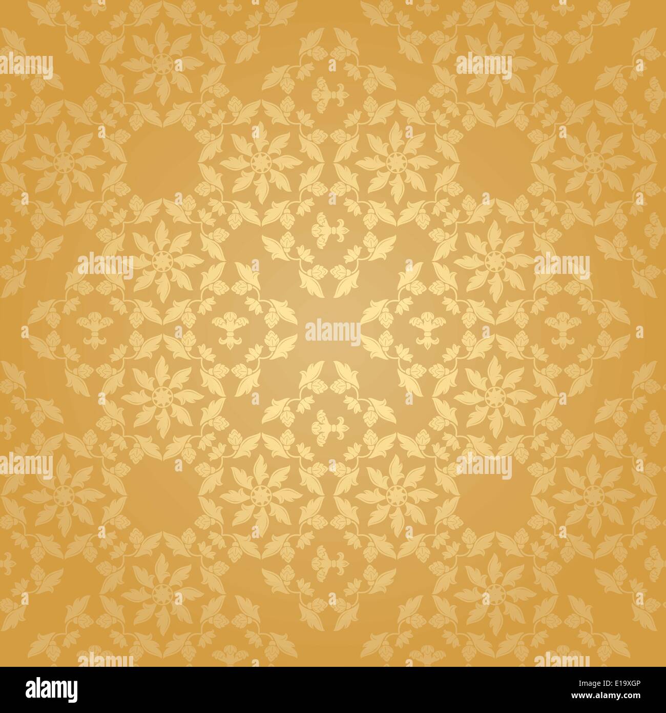 Seamless pattern, floral gold background Stock Vector Image & Art - Alamy