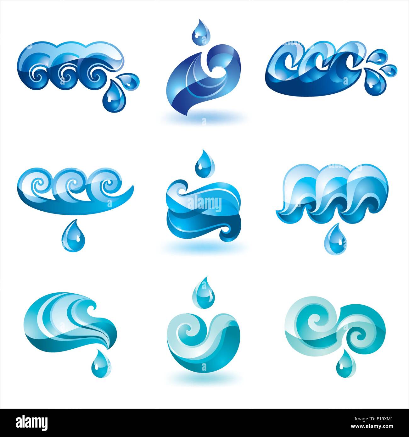 Drop - Wave and Water Icons Stock Vector Image & Art - Alamy