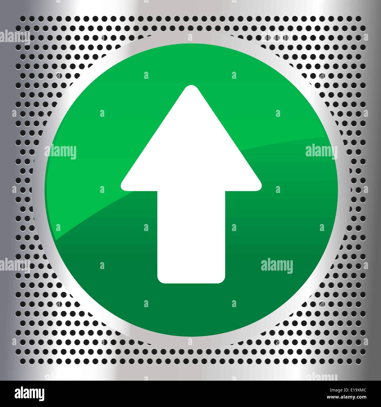 Symbol on a metallic perforated stainless steel sheet Stock Vector ...